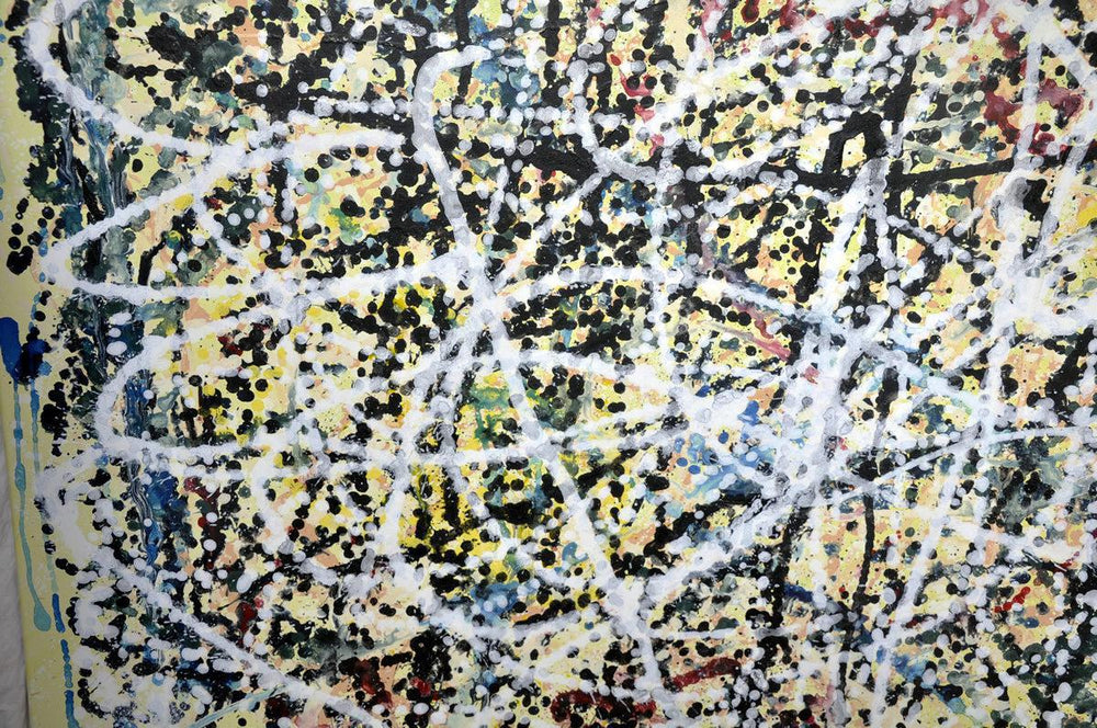 Cuadro "Homenaje a Pollock", lienzo de Ángeles Croxatto T.